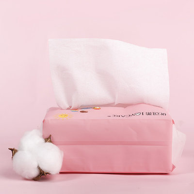 Factory direct sale 100 pcs/bag travel disposable 100% pure cotton facial tissue