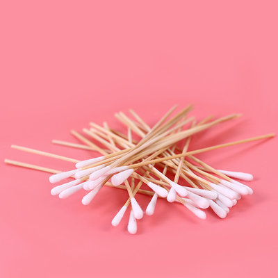 White Cosmetic Cotton Buds No Plastic Disinfect Creative Design OEM Service